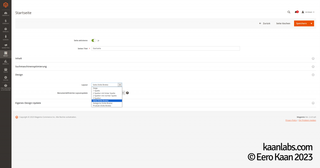 Magento 2: Fix "Layout" attribute not translating in admin - kaanlabs